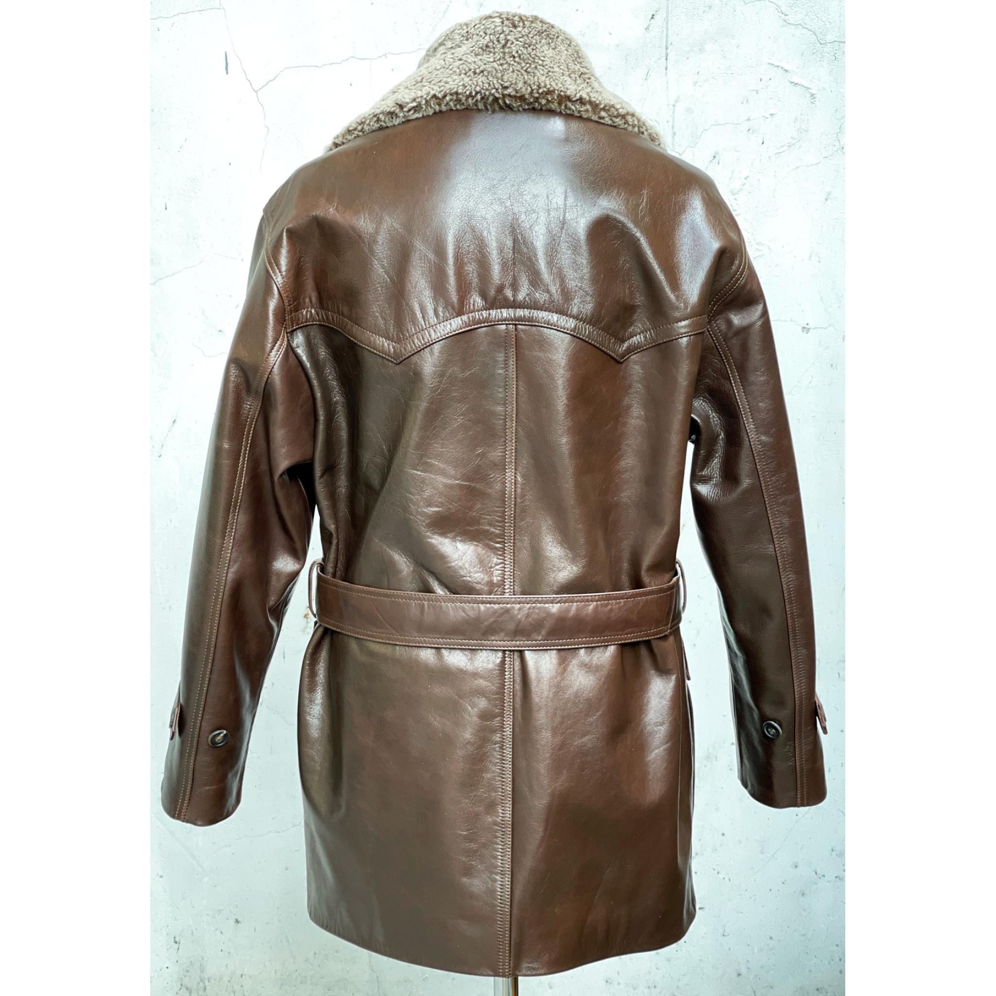 Men's Leather Car Coat