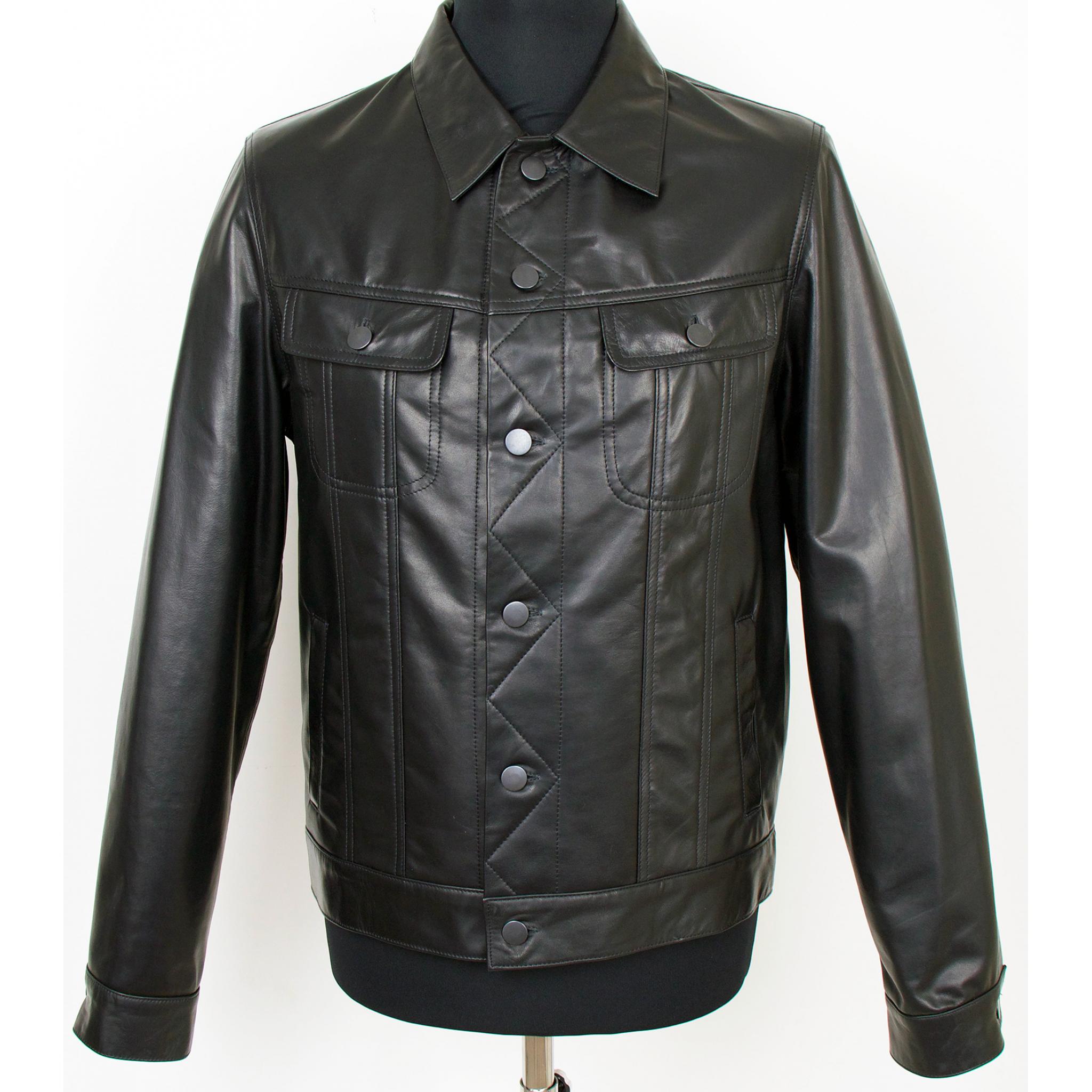 Men's Leather Trucker Jacket