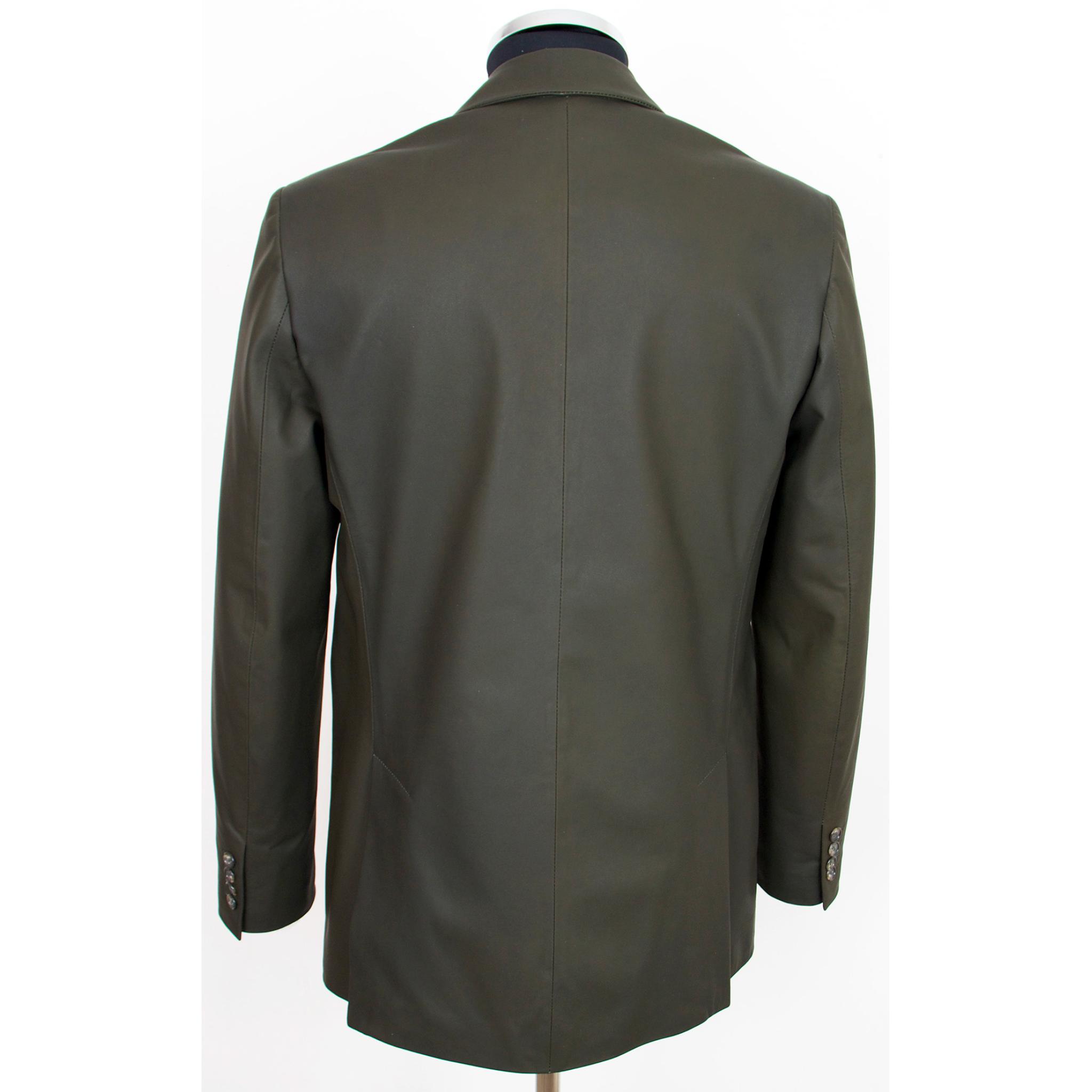 Men's Leather Double Vent Blazer