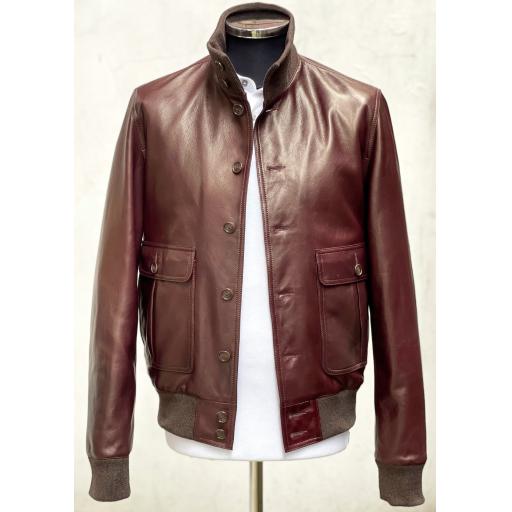 Men's Leather A1 Bomber Jacket