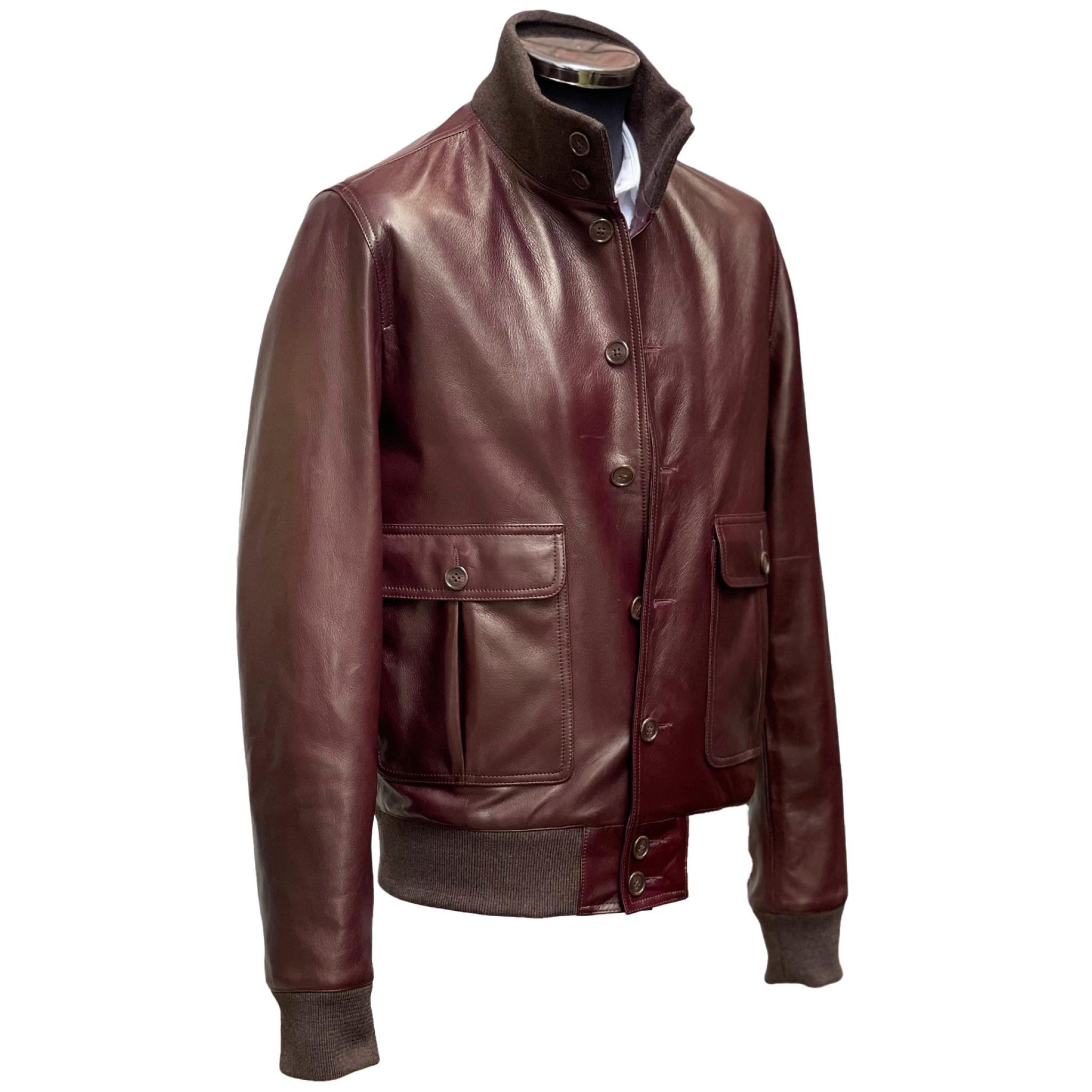 Men's Leather A1 Bomber Jacket