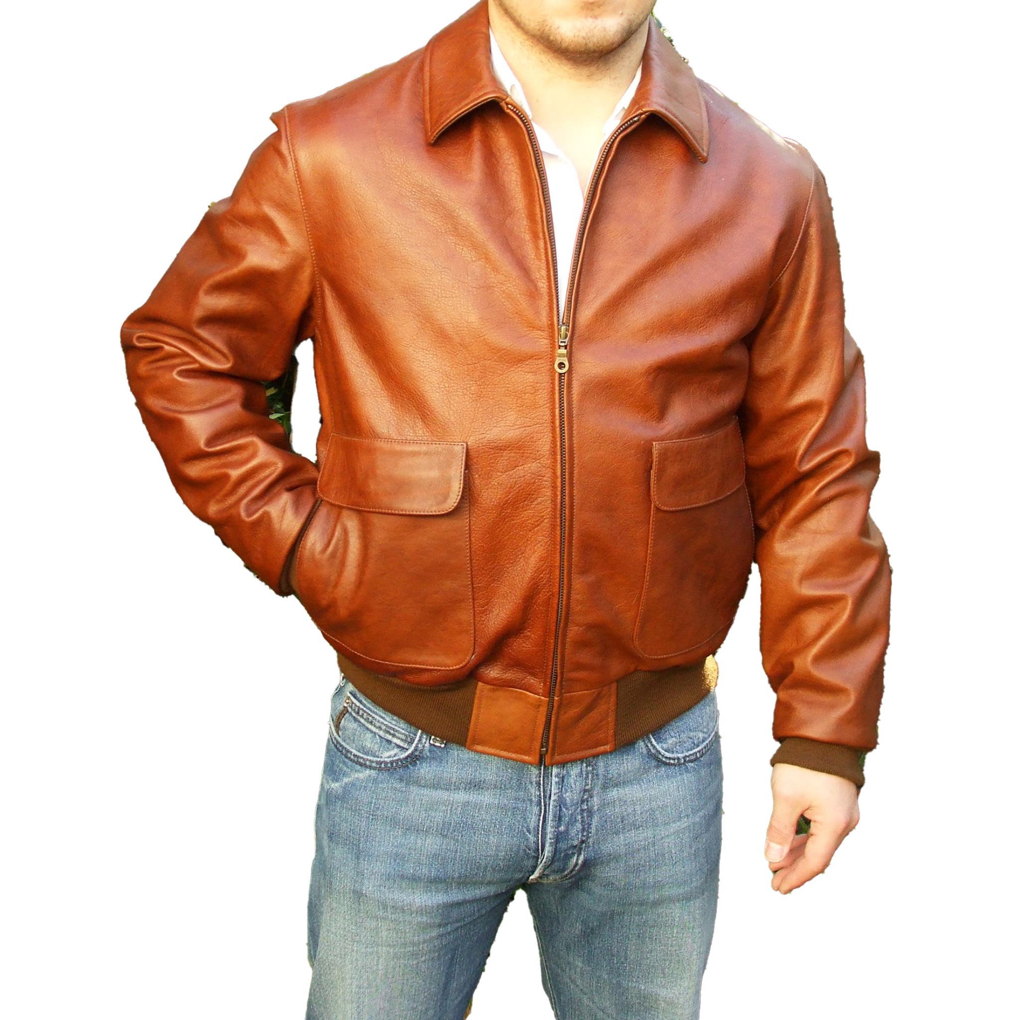 Mens Leather Pilot Jacket