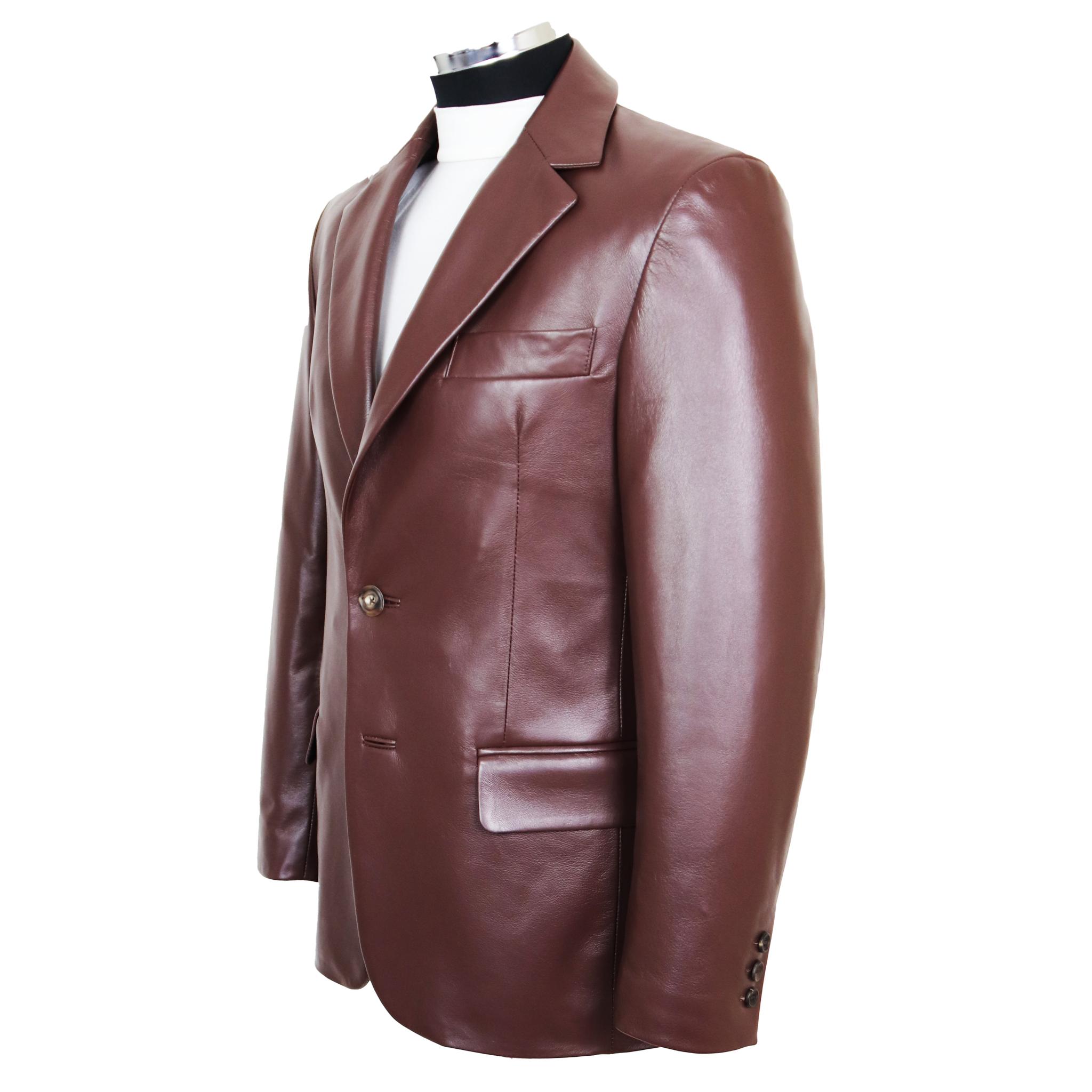 Men's Leather Blazer