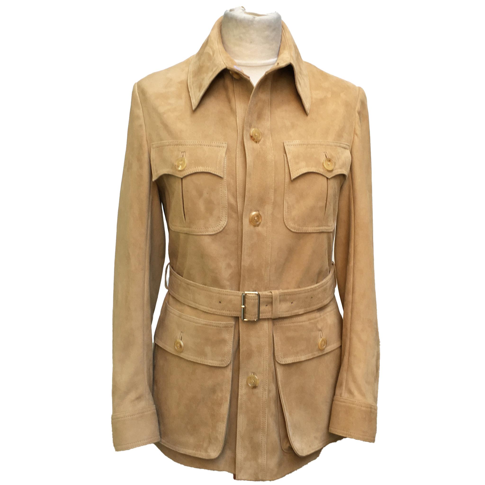 Mens Suede Safari Jacket